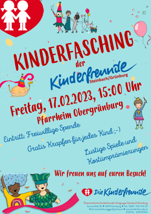 Kinderfasching Steinbach-Grünburg - Kinderfreunde